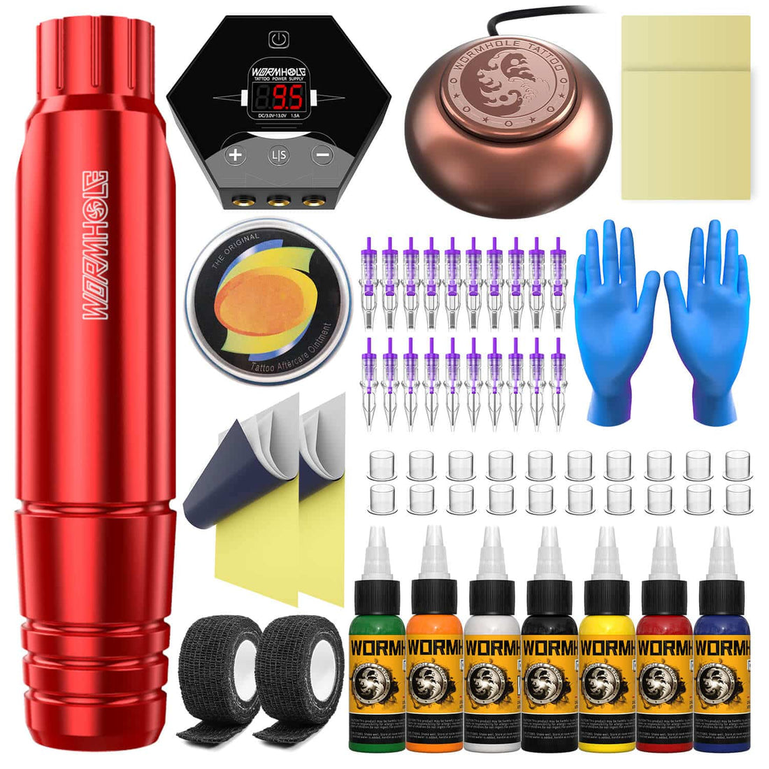 Professional Tattoo Pen kit with Tattoo Ink for Beginners – WormholeTattoo